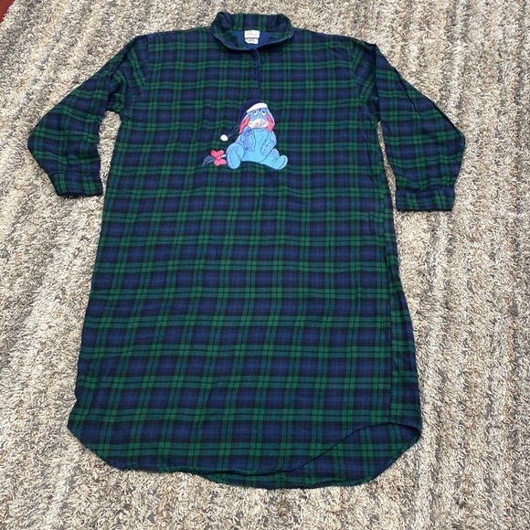 Disney | Intimates & Sleepwear | Vintage Disney Flannel Plaid Eeyore ...